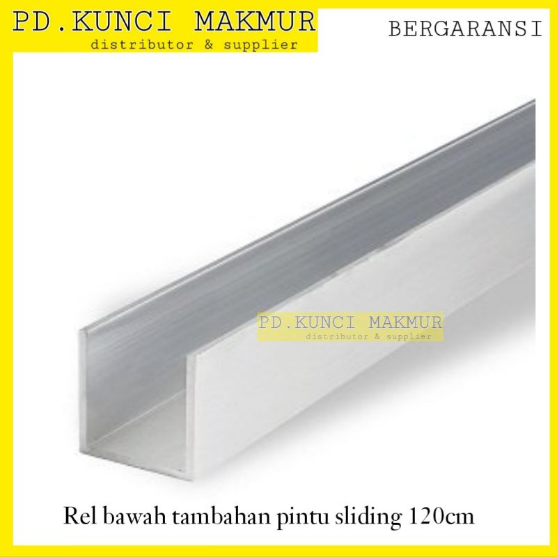 Jual rel bawah pintu sliding geser 100cm 120cm rel tambahan pintu geser ...