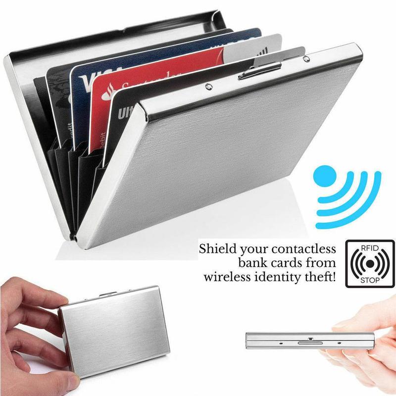 Jual Dompet Kartu Aluminium 6 Slot Anti maling RFID tahan tekanan ...