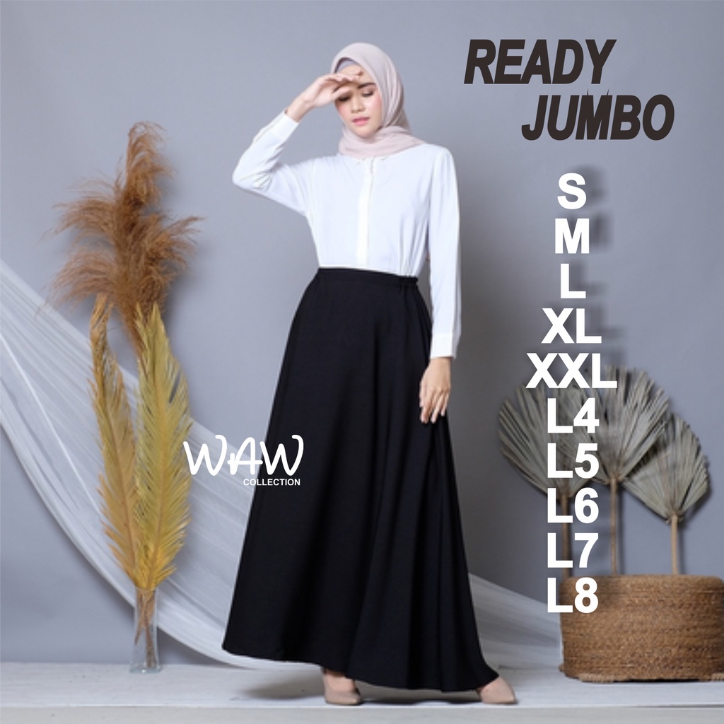 Jual ROK KERJA A- LINE JUMBO HITAM FORMAL | ROK OSPEK Size S - L15 High ...