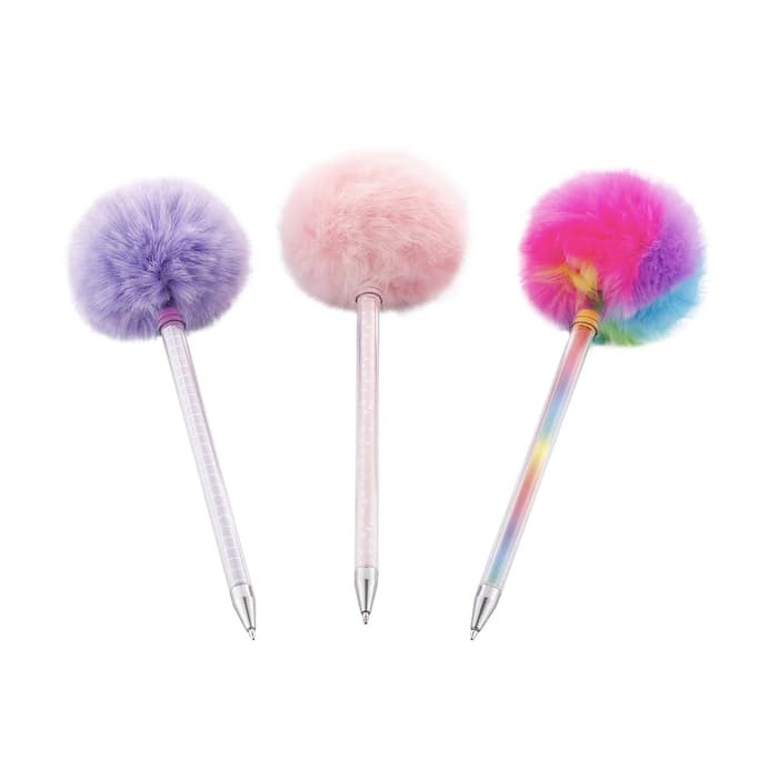 Jual Fur Furry Pen Warna Warni Cute Stationery Souvenir Ultah Anak2 ...