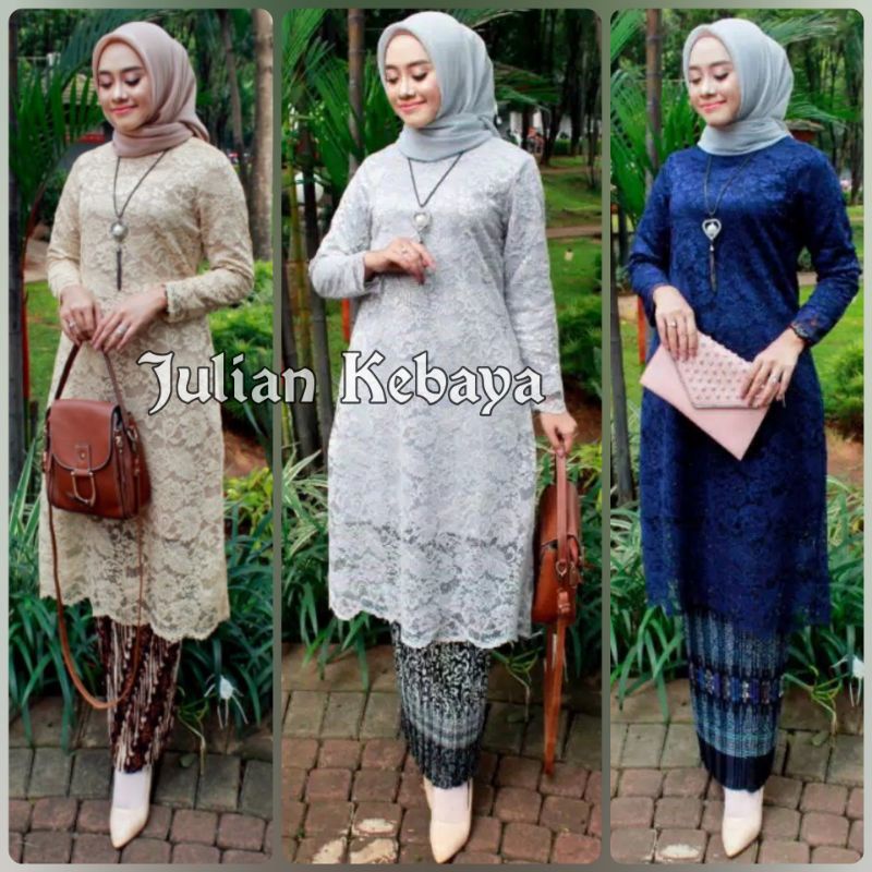 Jual KEBAYA TUNIK BRUKAT MUSLIM MODERN / SET KEBAYA MODERN / ROK BATIK PLISKET / KEBAYA | Shopee ...