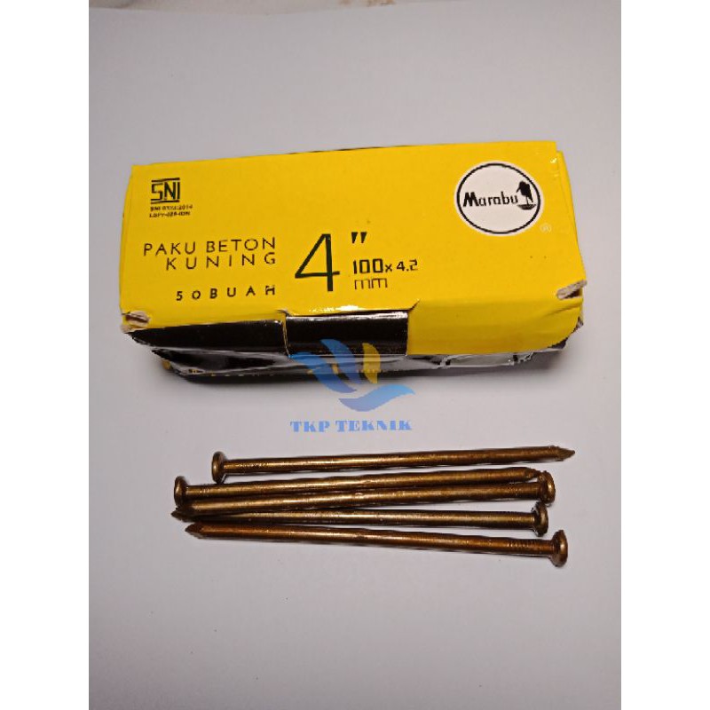 Jual MARABU PAKU BETON KUNING 4INCHI / 10CM ISI 50PCS | Shopee Indonesia