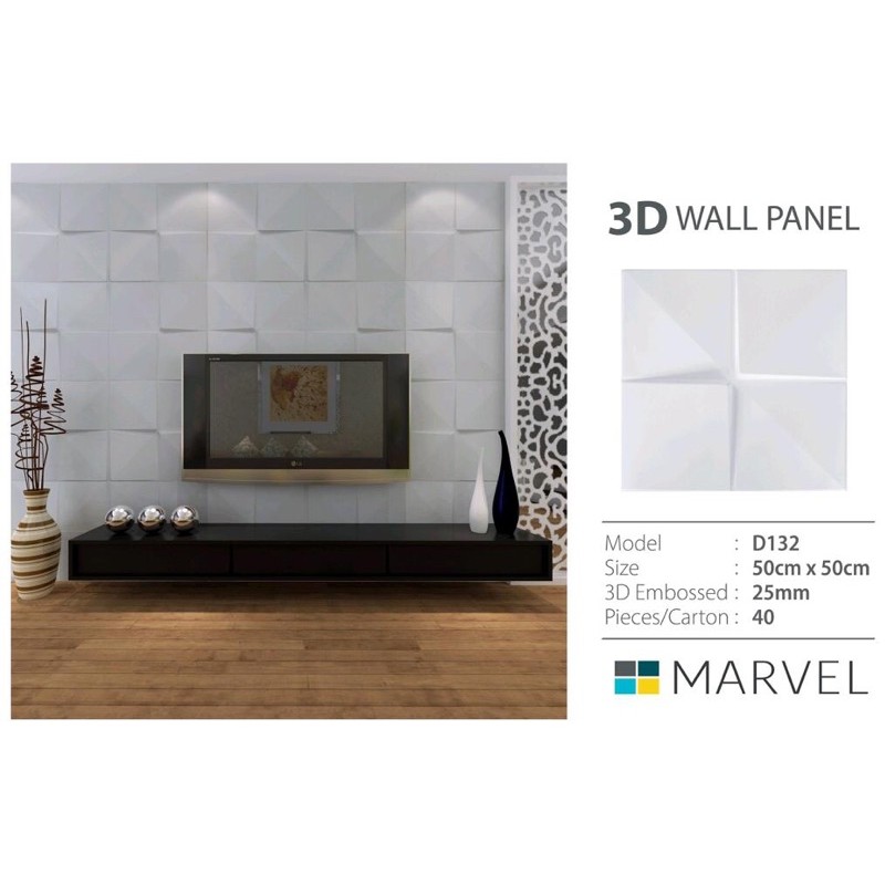 Jual Wall panel 3D Dinding Pvc timbul wallpaper panel interior dekorasi ...