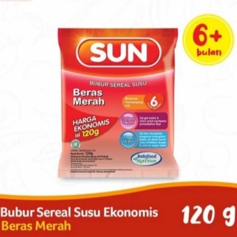 Jual Bubur Sun Beras Merah 120gr | Shopee Indonesia