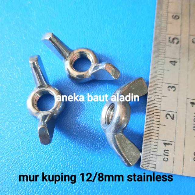 Jual Mur kuping 12/8mm stainless | Shopee Indonesia