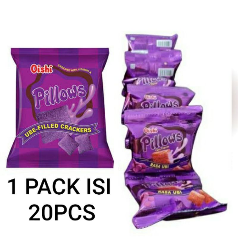 Jual Oishi Pillow Rasa Ubi 6 Gr X 20 Pcs Per Pack | Shopee Indonesia