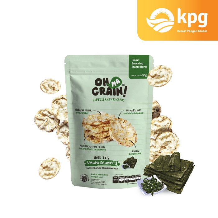 Jual Oh Ma Grain! - Popped Rice Crackers Seaweed - Rasa Rumput Laut ...