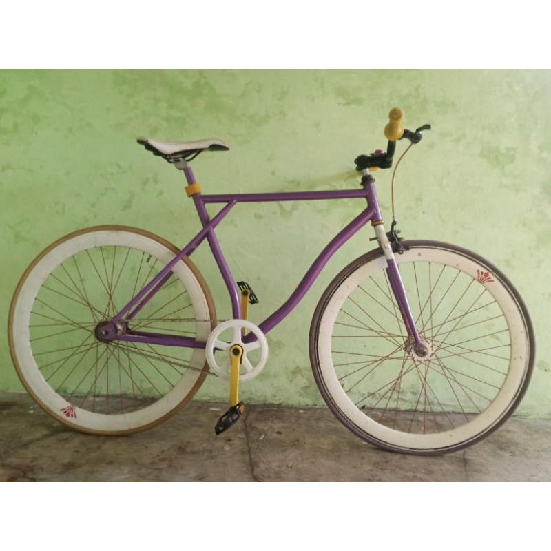 Jual SEPEDA FIXIE MURAH MERIAH UNGU MERK ELEMENT UNIK | Shopee Indonesia