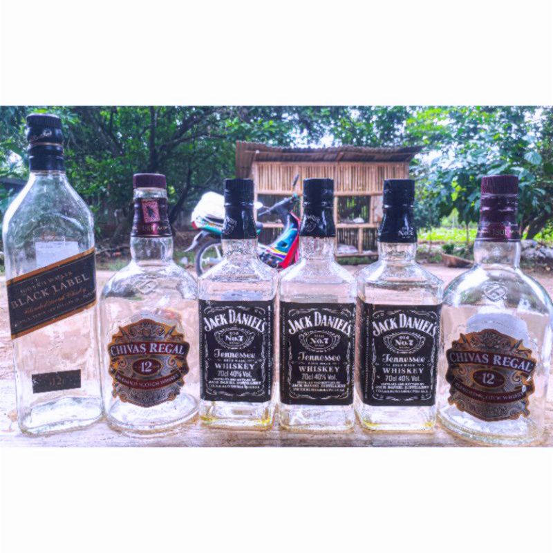 Jual botol kaca bekas miras botol pajangan botol unik/1pcs | Shopee Indonesia