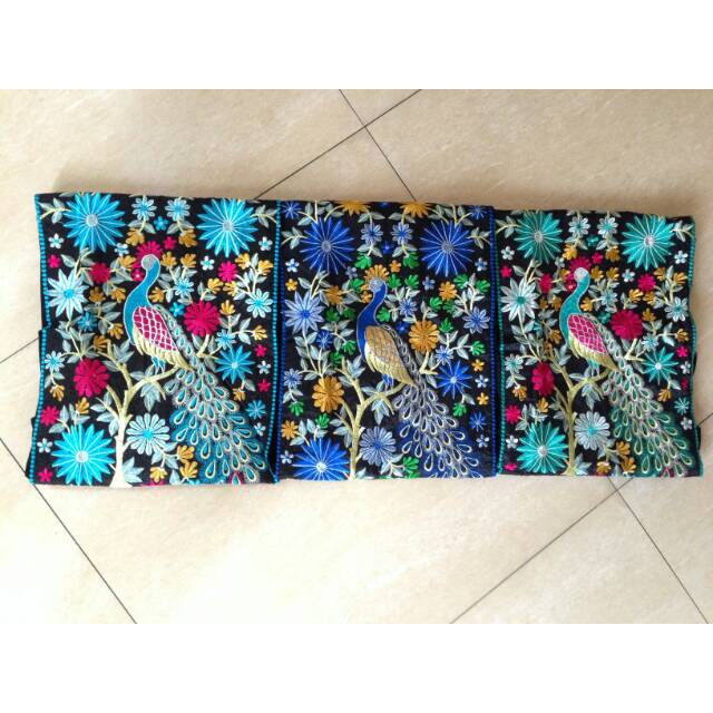 Jual Rok lilit bordir merak (biru muda, biru elektrik, tosca) | Shopee ...