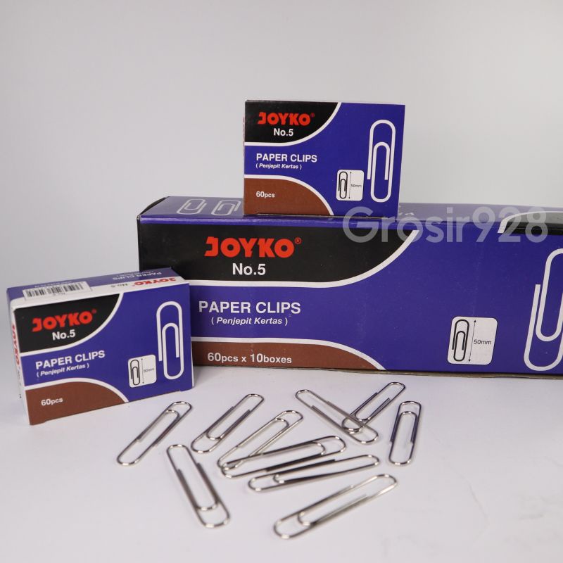 Jual Paper Clip Jumbo / Paper Klip / Penjepit Kertas Joyko no 5 ...