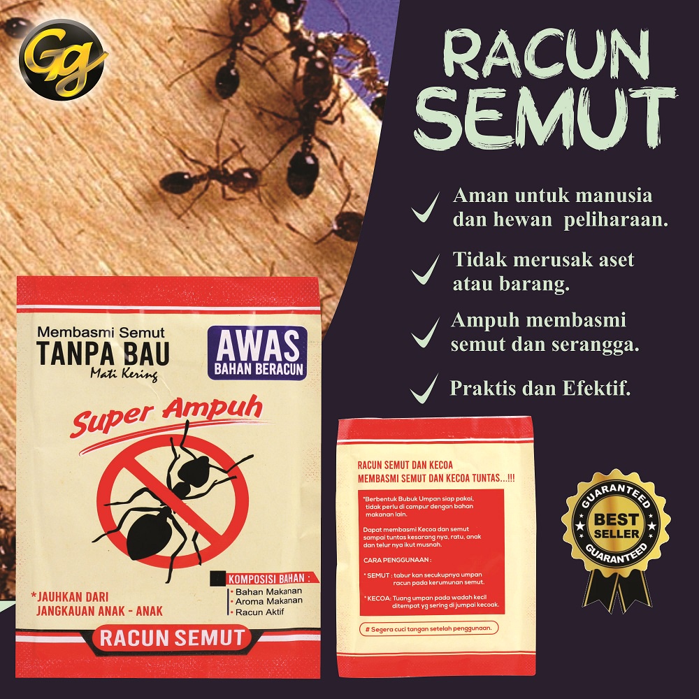 Jual RACUN PEMBASMI SEMUT OBAT ANTI SEMUT PENGUSIR SEMUT OBAT SEMUT SUPER AMPUH ORIGINAL 15 gr ...