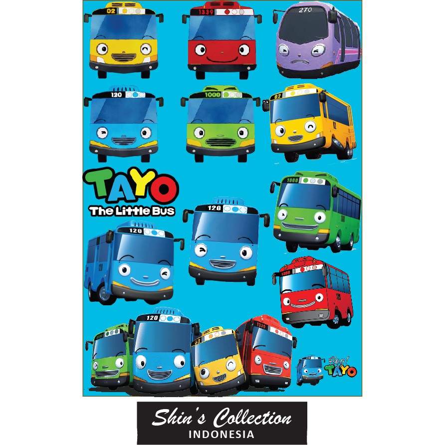 Jual Sticker stiker murah anti air Little bus Tayo 1 pc | Shopee Indonesia