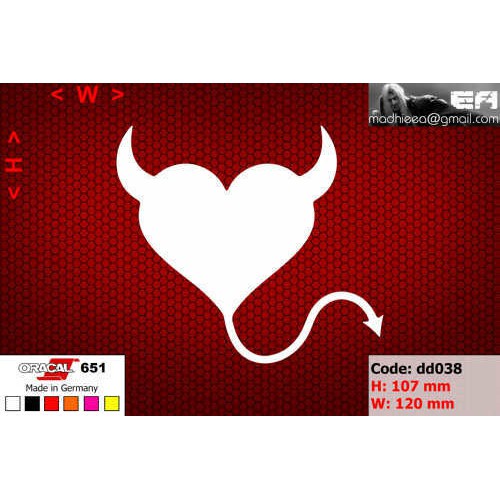 Jual ea cutting sticker / decal Code: dd038 ( demon, devil / iblis ...