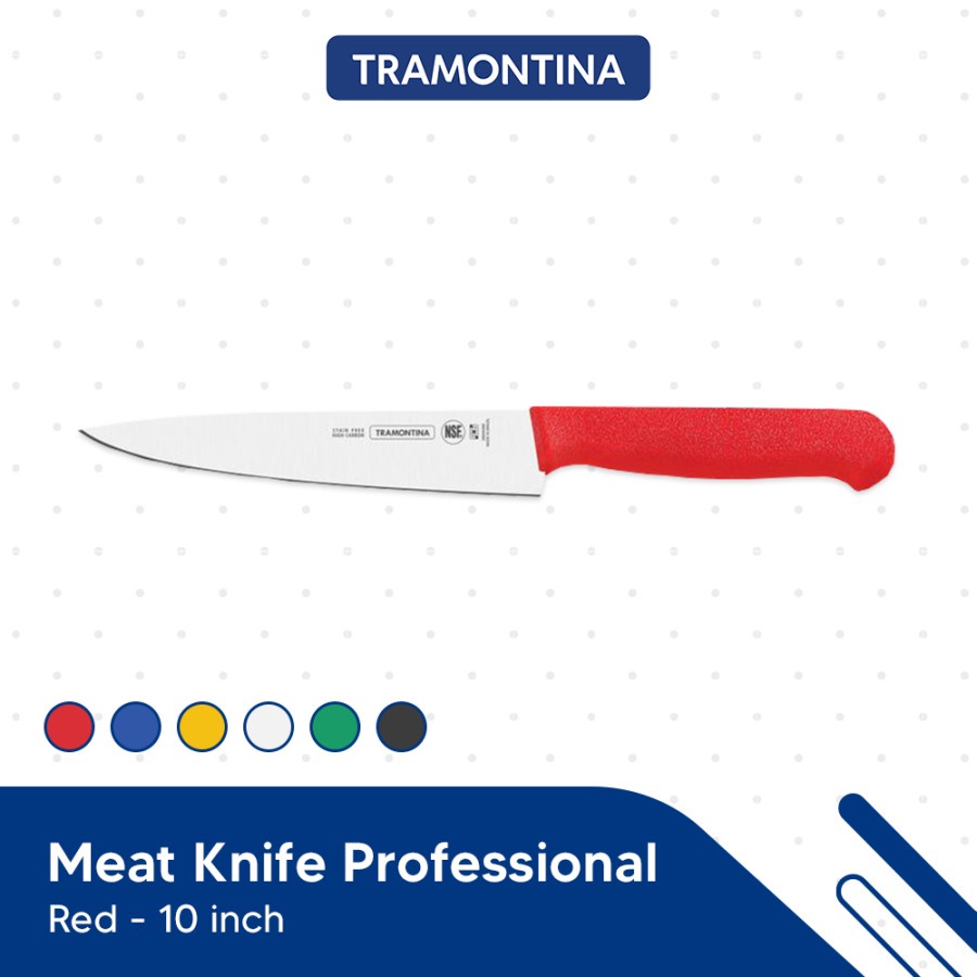 Jual Pisau/ Pisau Tramontina/ Meat Knife/ Pisau Daging 10 inch | Shopee ...