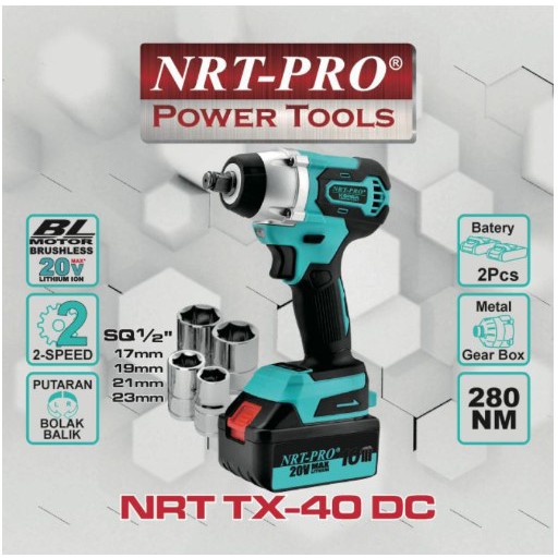 Jual NRT-PRO MESIN CORDLESS IMPACT WRENCH NRT TX-30 DC | Shopee Indonesia