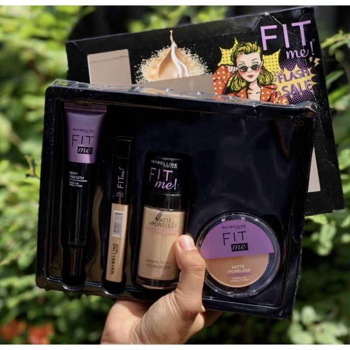 Jual [COD] maybelline makeup set 4in1/bedak/fondation/concealaer/primer ...