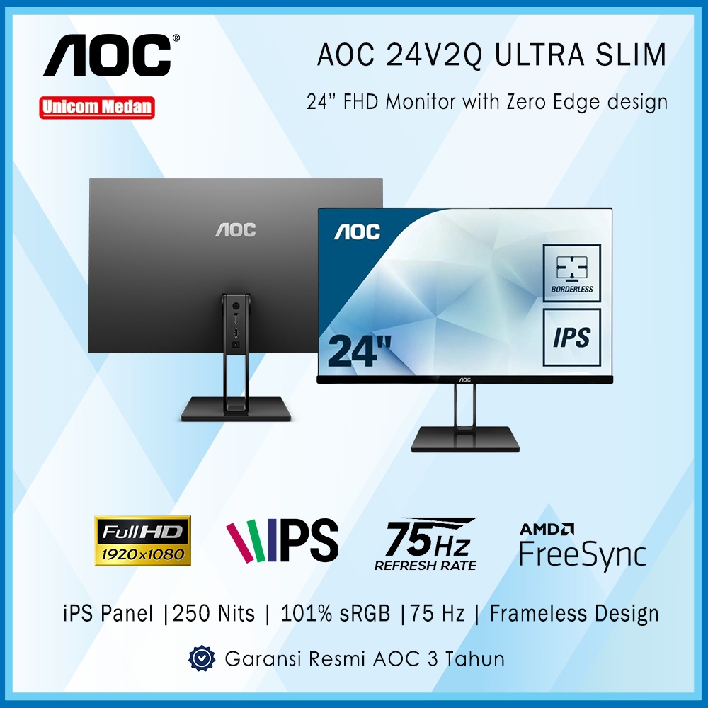 Jual Monitor LED AOC 24V2Q | Shopee Indonesia
