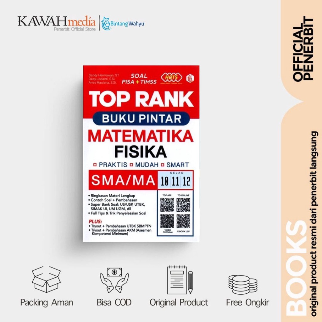 Jual BUKU PENDIDIKAN - TOP RANK BUKU PINTAR MATEMATIKA FISIKA SMA/MA ...
