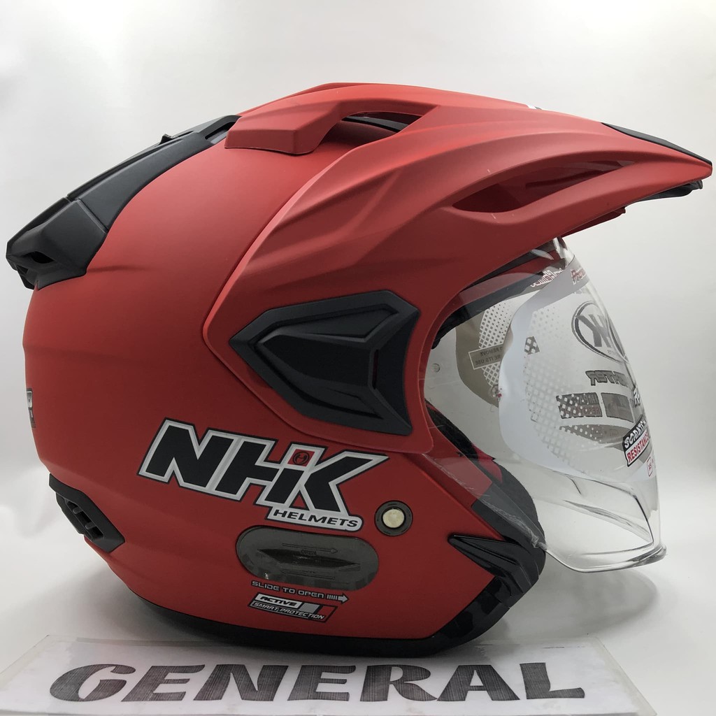 Jual GOYANG HARGA;; Helm NHK PREDATOR CRYPTON Solid Red Doff Merah Dop ...