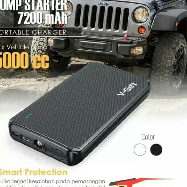 Jual π+ V-GEN Powerbank Jumper Jump Starter 7200mah CA-03 Motor Mobil ...