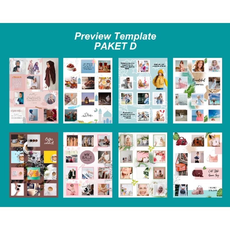 Jual nobie store - PAKET BUNDLING 50 TEMA TEMPLATE INSTAGRAM EDIT DI ...