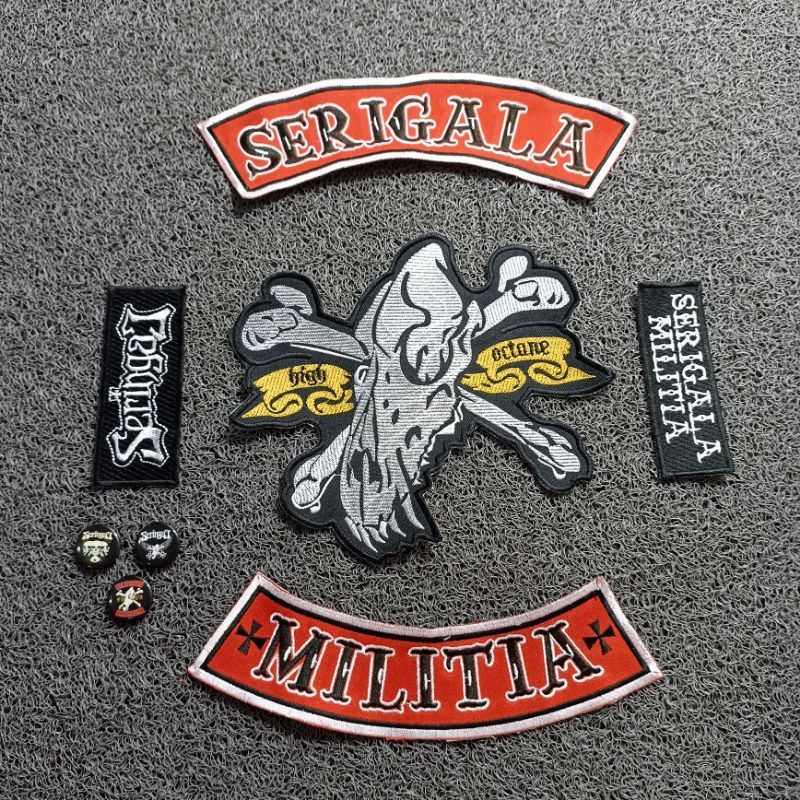 Jual Backpatch Satu Set Serigala Militia Emblem Punggung Isi Banyak ...