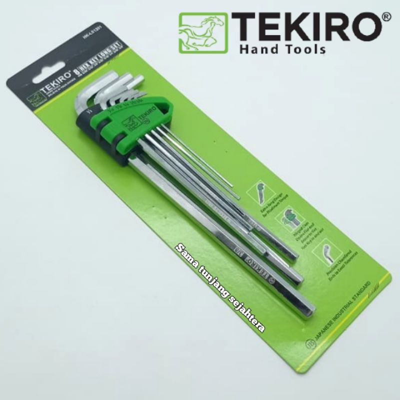 Jual TEKIRO KUNCI L SET INCH PANJANG 8 PCS (5/64"-3/8") | Shopee Indonesia