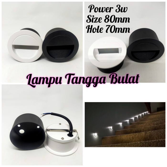Jual Lampu Tangga LED Step Light Anak Tangga 3watt 3w 3 watt Bulat ...