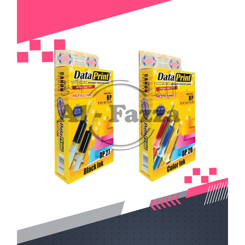 Jual Tinta Printer Dataprint HP Black DP27 Color DP28 | Shopee Indonesia