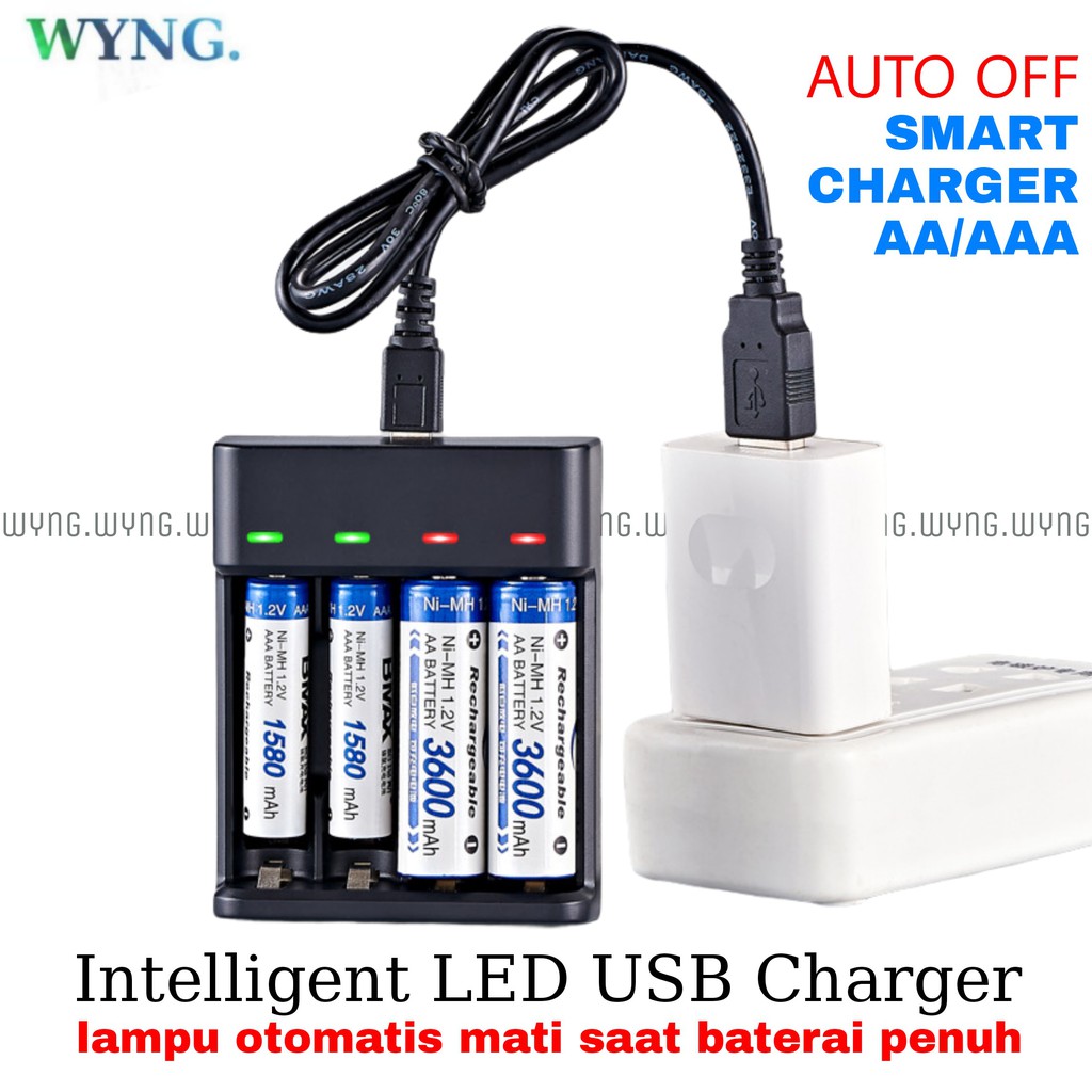 Jual BH-804U 4 Slot USB Charger Baterai IC Intelligent Control LED ...