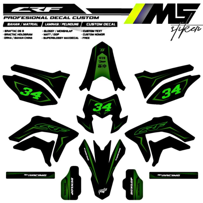 Jual Sticker Striping Decal Variasi Fullbody CRF 150 L REDBULL (BISA ...