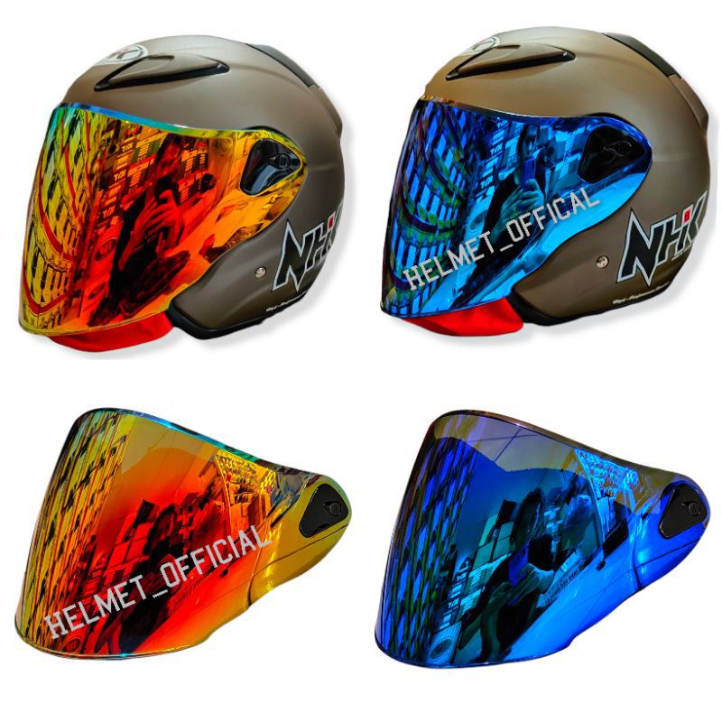 Jual visor iridium Helm NHK R6 / Kaca Helm NHK R6 | Shopee Indonesia