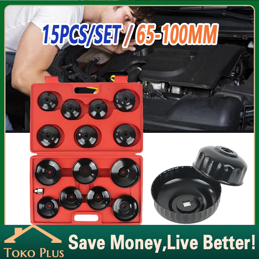 Jual Kunci Filter Oli Mobil Set Lengkap 15 PCS Kunci Filter Oil Filter ...