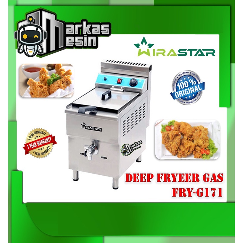 Jual Gas Deef Fryer Mesin Penggoreng Thermostat 17L FRY-G171 WIRASTAR ...