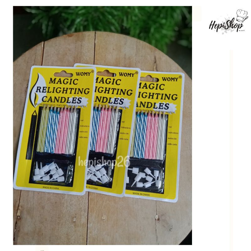 Jual Lilin Magic Relighting Candle isi 10 | Lilin Magic Ulang Tahun ...