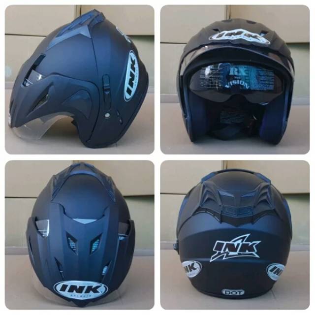 Jual Helm ink kw/replika model T1 double visor warna hitam doff0 ...