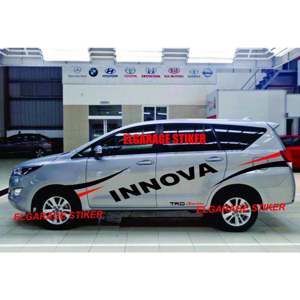 Jual Stiker mobil kijang innova stiker body mobil toyota innova cutting ...