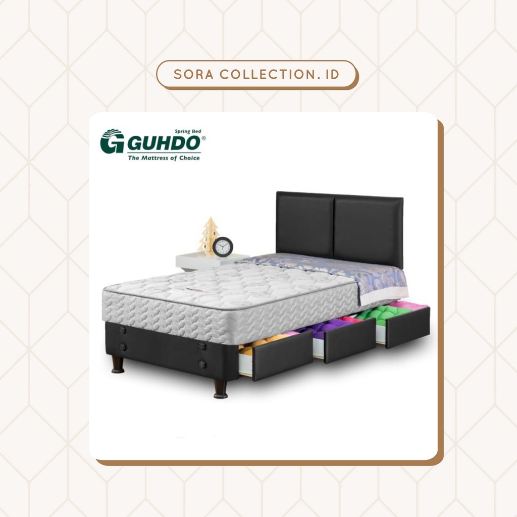 Jual Guhdo Springbed Drawer Bed New Prima + Laci Uk 100x200 cm ( Full Set ) | Shopee Indonesia