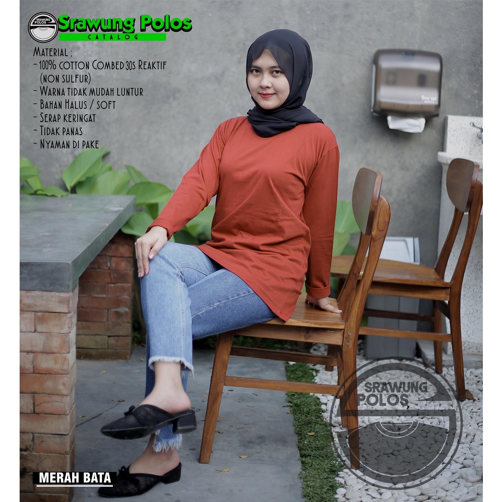 Jual Kaos Polos Premium (Warna Merah Bata) | Shopee Indonesia