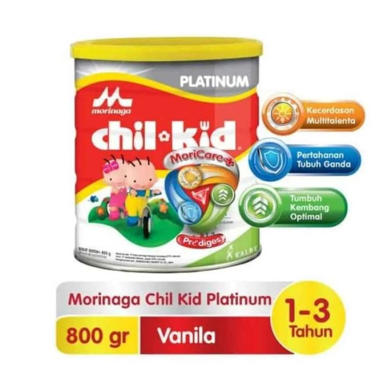 Jual Morinaga Gold Chil Kid 3 Platinum Moricare Vanila/Madu 800gr ...