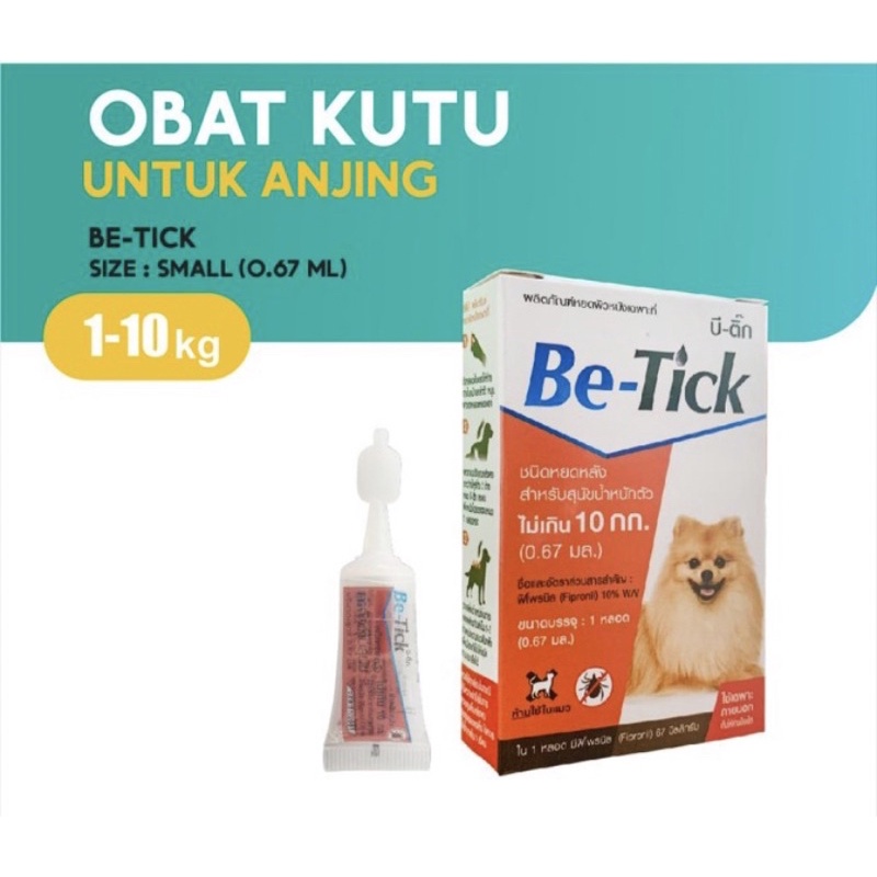 Jual Be-Tick 1-10 Kg For Small Dog / Obat Kutu Anjing | Shopee Indonesia