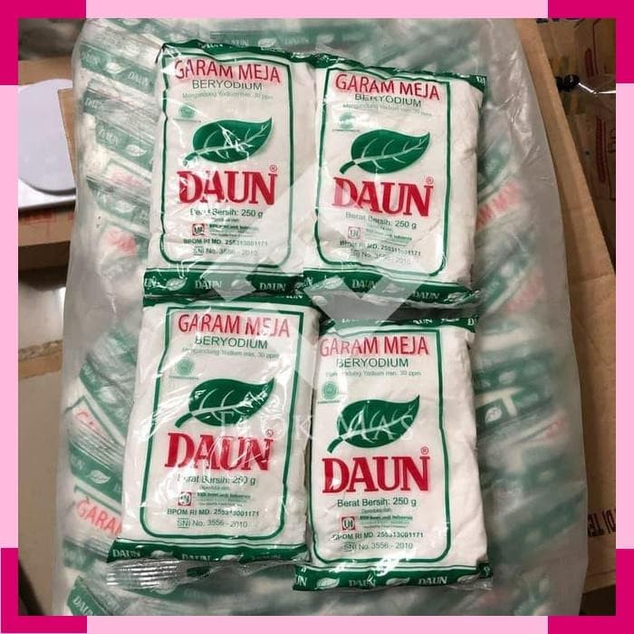 Jual garam daun 250gr x40 (1bal) | Shopee Indonesia