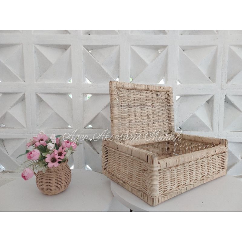 Jual Keranjang Hamper Box Peti Kotak 35x25x10cm | Shopee Indonesia