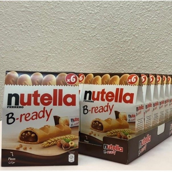 Jual Nutella Ferrero Wafer Coklat B Ready isi 6 Asli | Shopee Indonesia