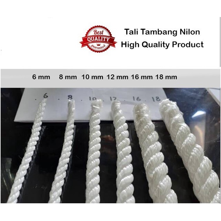 Jual tali tambang nilon tampar dadung ikat barang,nylon rope | Shopee ...
