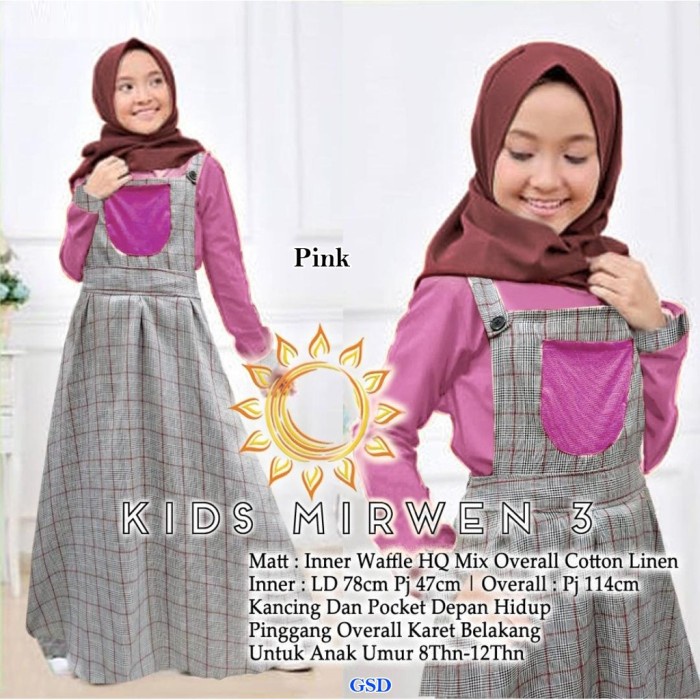 Jual anak-muslim-rok- overall inner kids muat di umur 8 s d 12 tahun ...