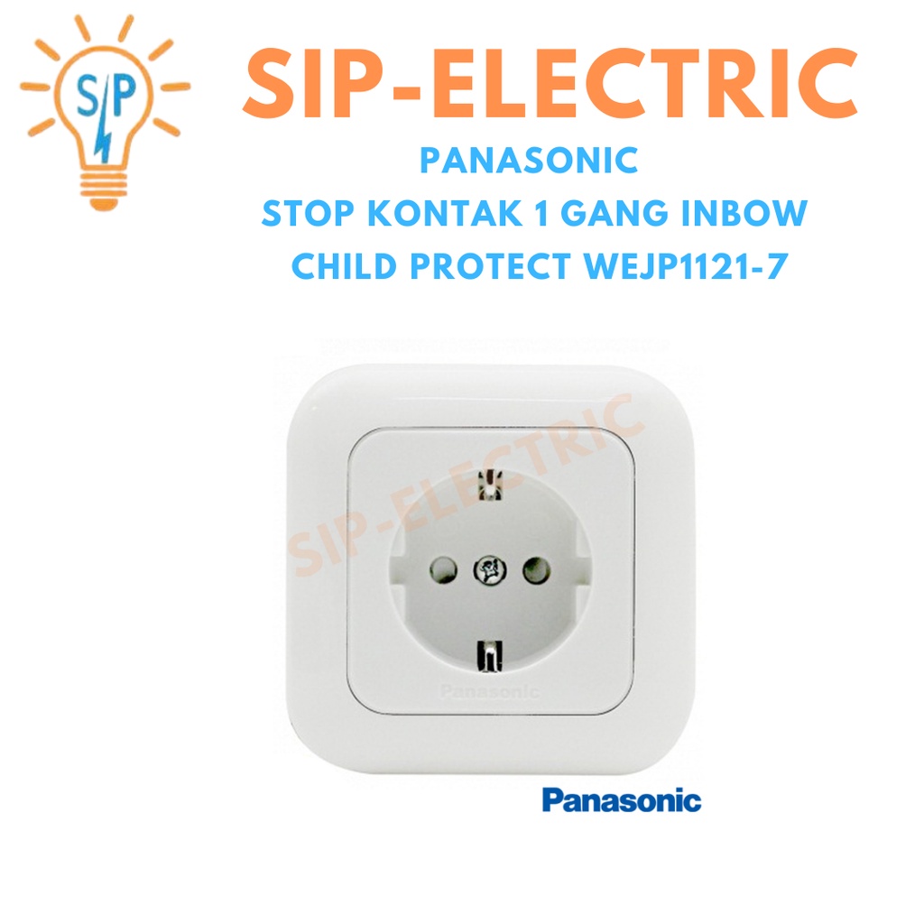 Jual PANASONIC STOP KONTAK 1 GANG INBOW CHILD PROTECT WEJP1121-7 (CP ...