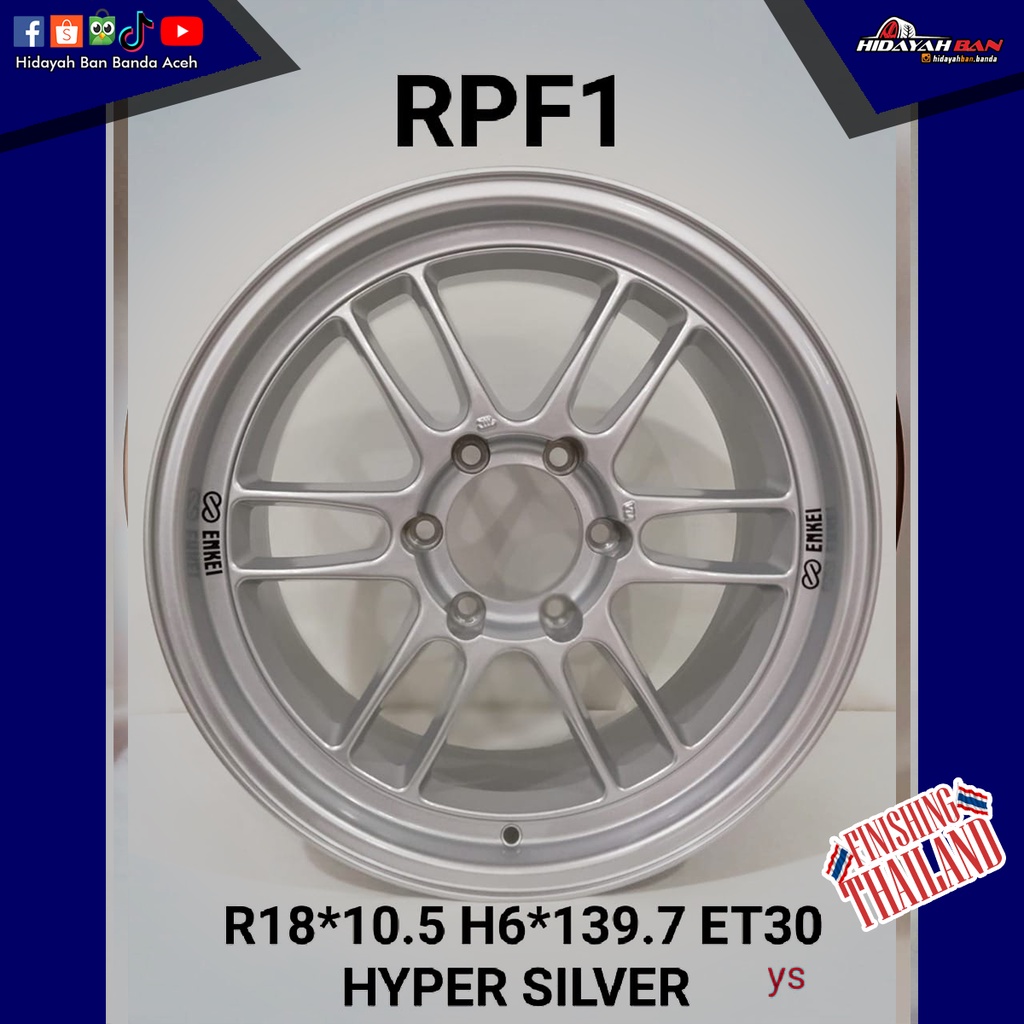 Jual Velg Mobil Enkei RPF1 Ring 18x10.5 H 6x139.7 +30 HS | Shopee Indonesia