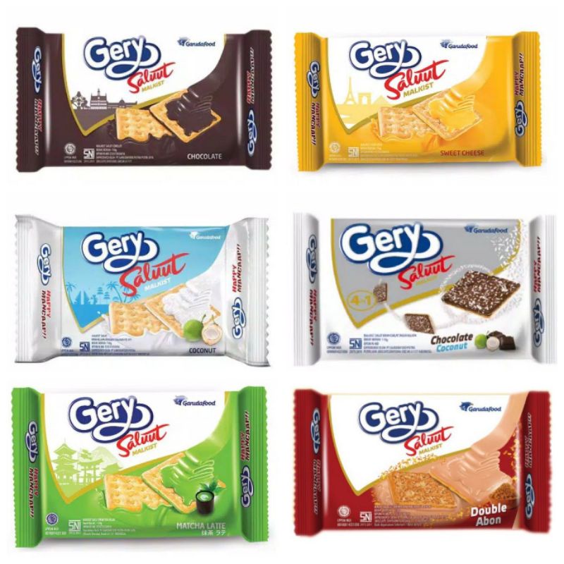 Jual Gery Saluut Malkist Kotak Pack 110gr Abon, Coklat, Keju, Matcha ...